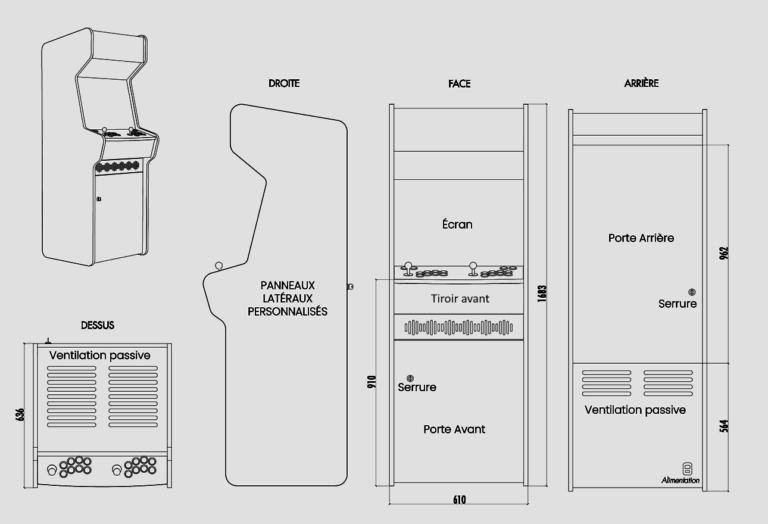 Borne d'arcade Neo Geo, connectée à Steam/Itch/GOG (jeux d'arcade retro ...